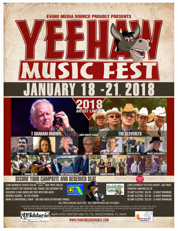 Camping and Music Rally, Yeehaw Music Fest :: Evans Media Source ...
