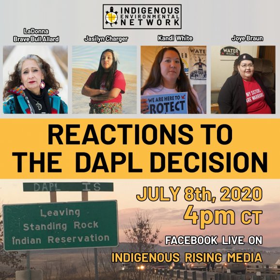 TODAY: Reactions to the DAPL Decision LIVE on Indigenous Rising Media ...